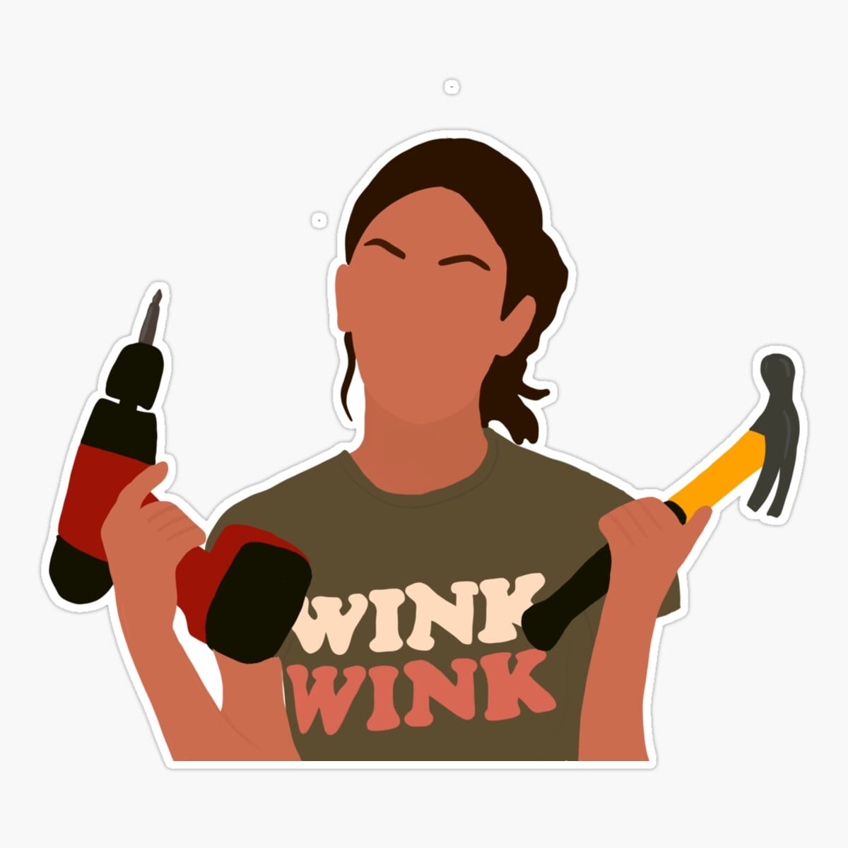 Stickly Summer Roberts With Power Tools Sticker, Phone Decal Water ...