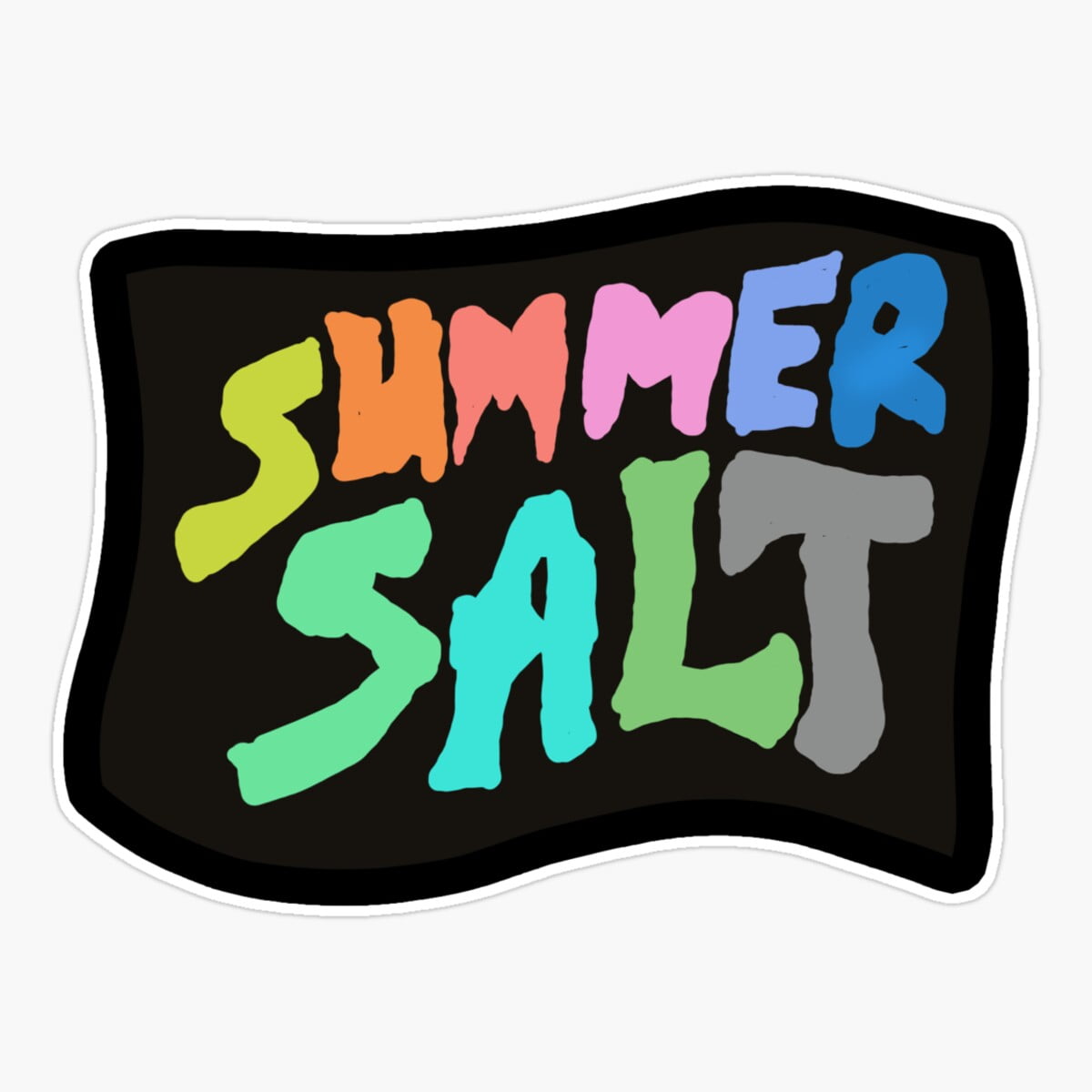 Stickly Summer Salt Flag Sticker Sticker, Phone Decal Water Bottle ...