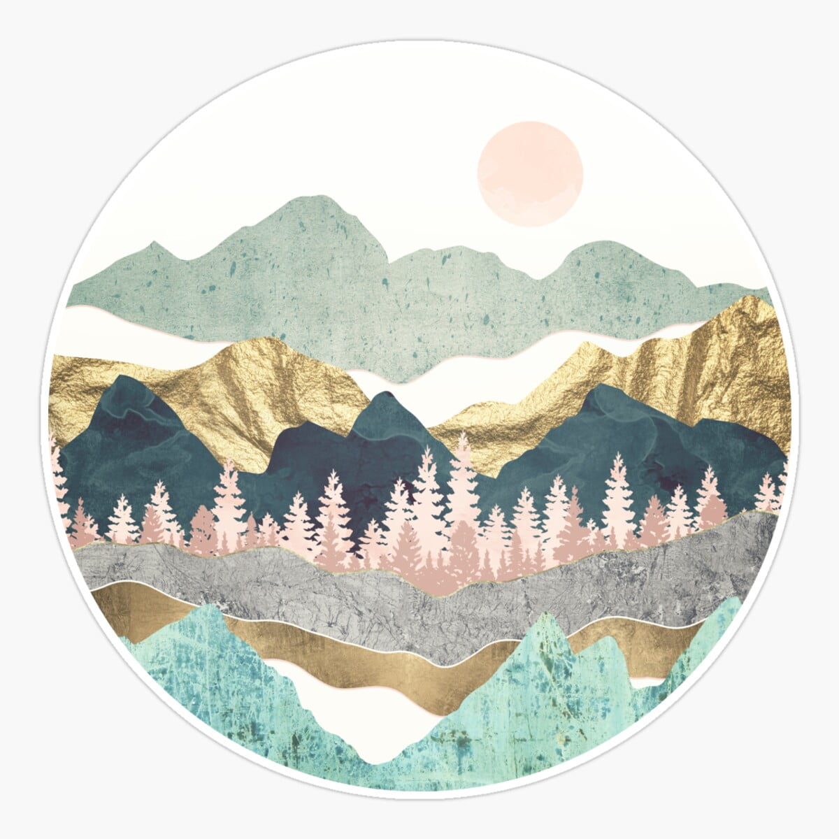 Stickly Summer Vista Sticker, Phone Decal Water Bottle Stickers Car ...