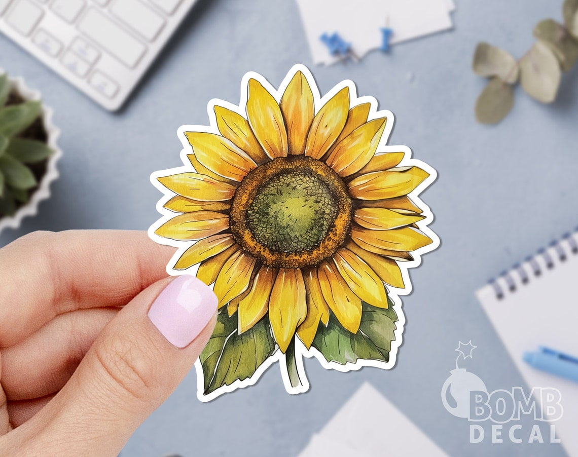 Stickly Sunflower Er, Sunflower Decal, Cute Er, Beautiful Er, Flower Er ...