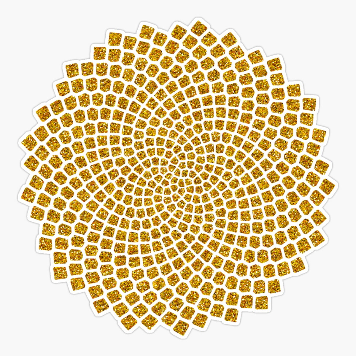 Stickly Sunflower Seed Fibonacci Spiral Golden Ratio Math Geometry ...