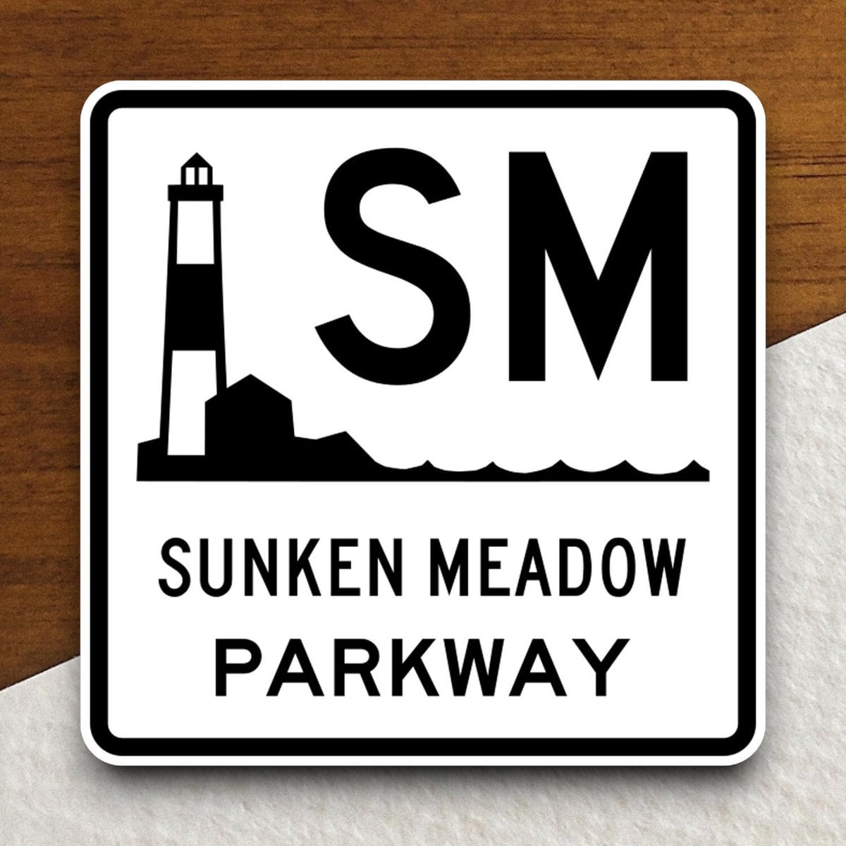 Stickly Sunken Meadow Parkway Road Sign Stickers, Traffic Sticker, Road ...