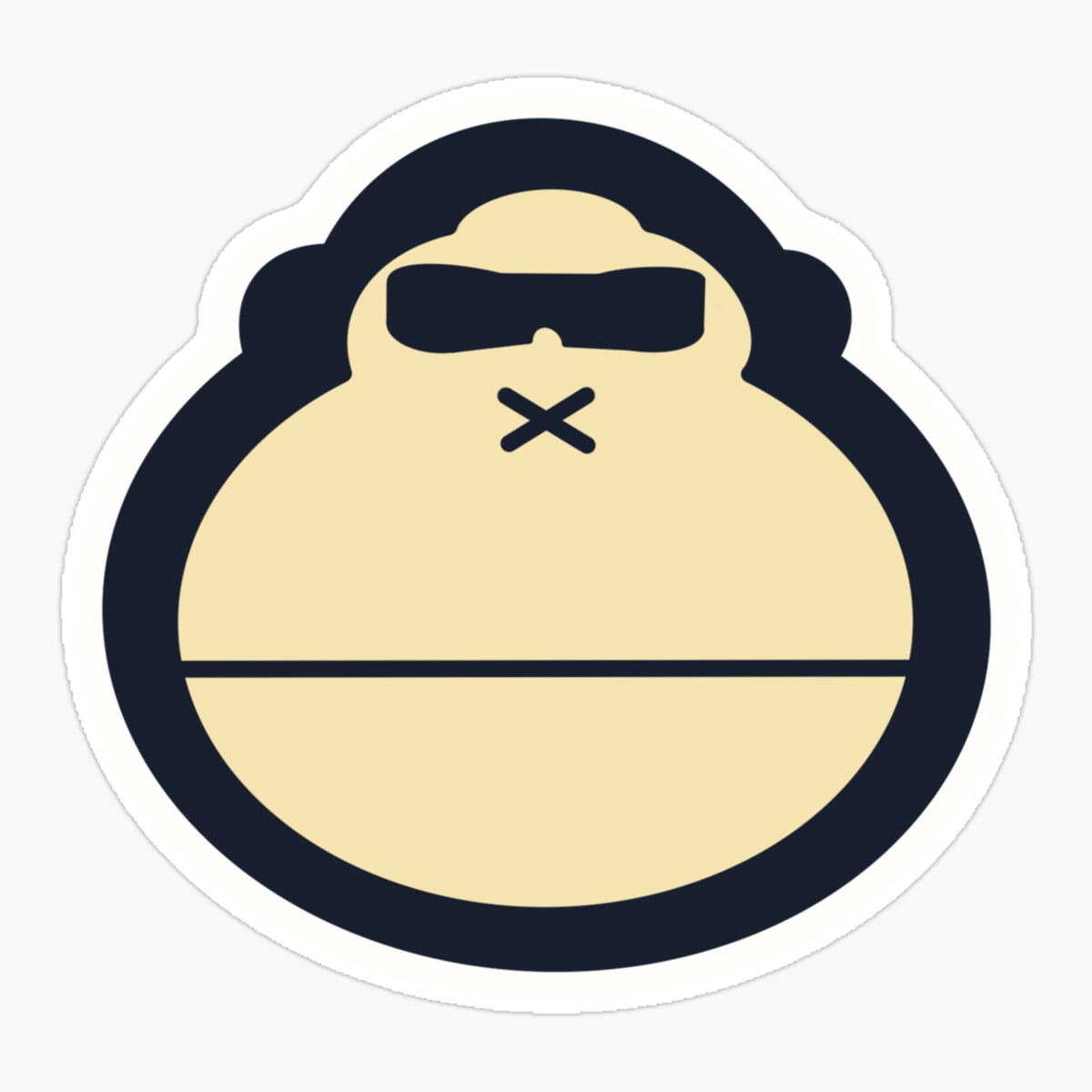 Stickly Sunny Monkey Sticker, Phone Decal Water Bottle Stickers Car ...