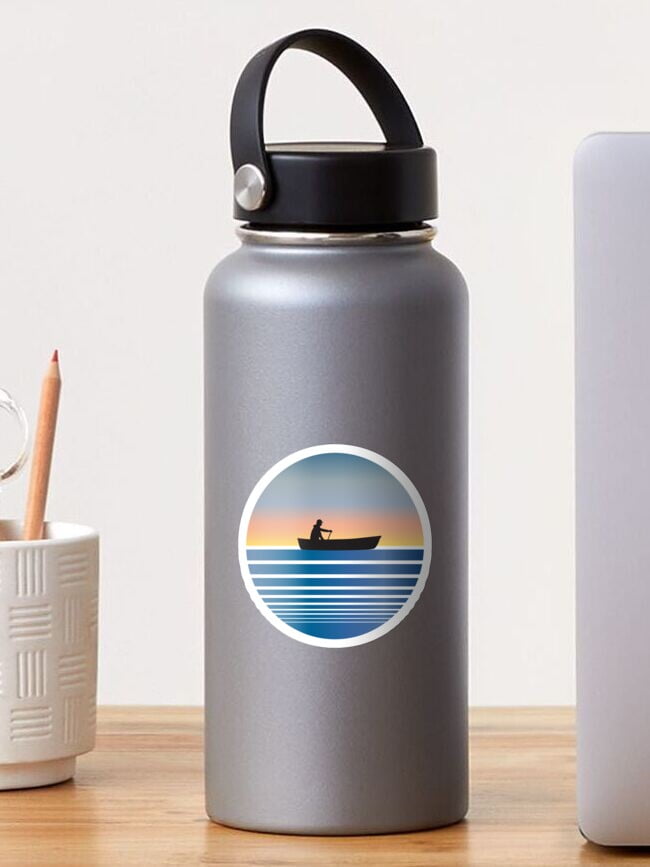 Stickly Sunset Canoe Sticker, Phone Decal Water Bottle Stickers Car ...