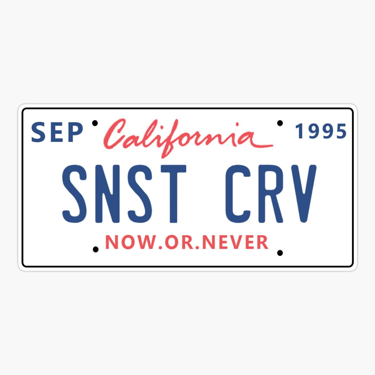 Stickly Sunset Curve License Plate Sticker, Phone Decal Water Bottle ...