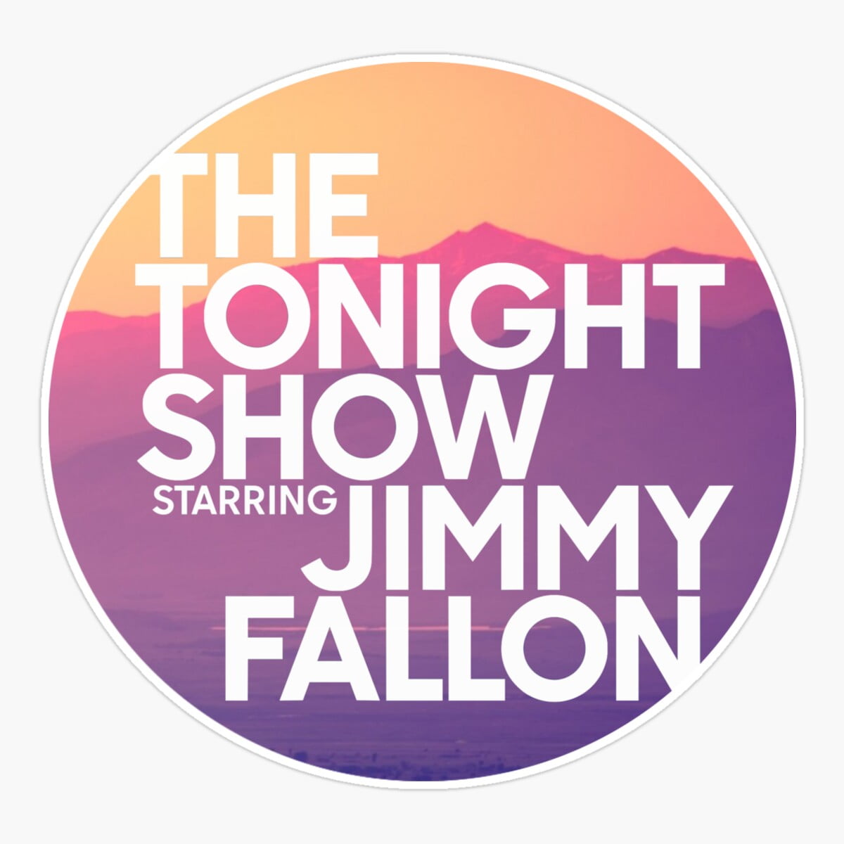 Stickly Sunset Jimmy Fallon Sticker, Phone Decal Water Bottle Stickers ...