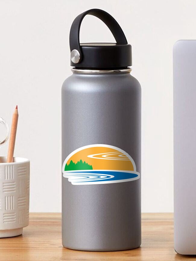Stickly Sunset Ocean Retro Sticker, Phone Decal Water Bottle Stickers ...