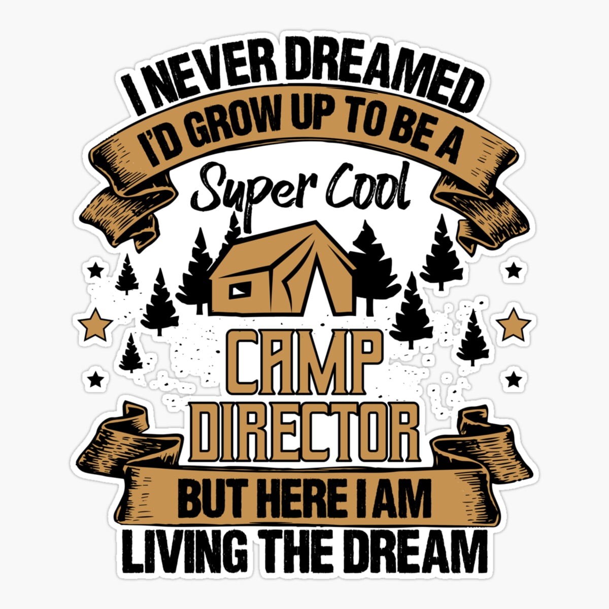 Stickly Super Cool Camp Director Design - Funny Camping Director ...