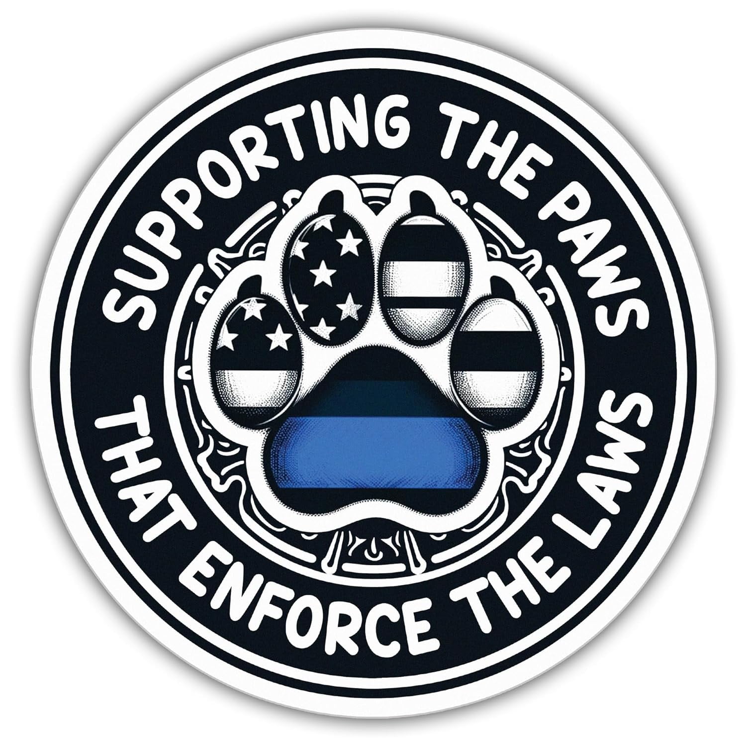 Stickly Supporting The Paws Stickers That Enforce The Laws Police ...
