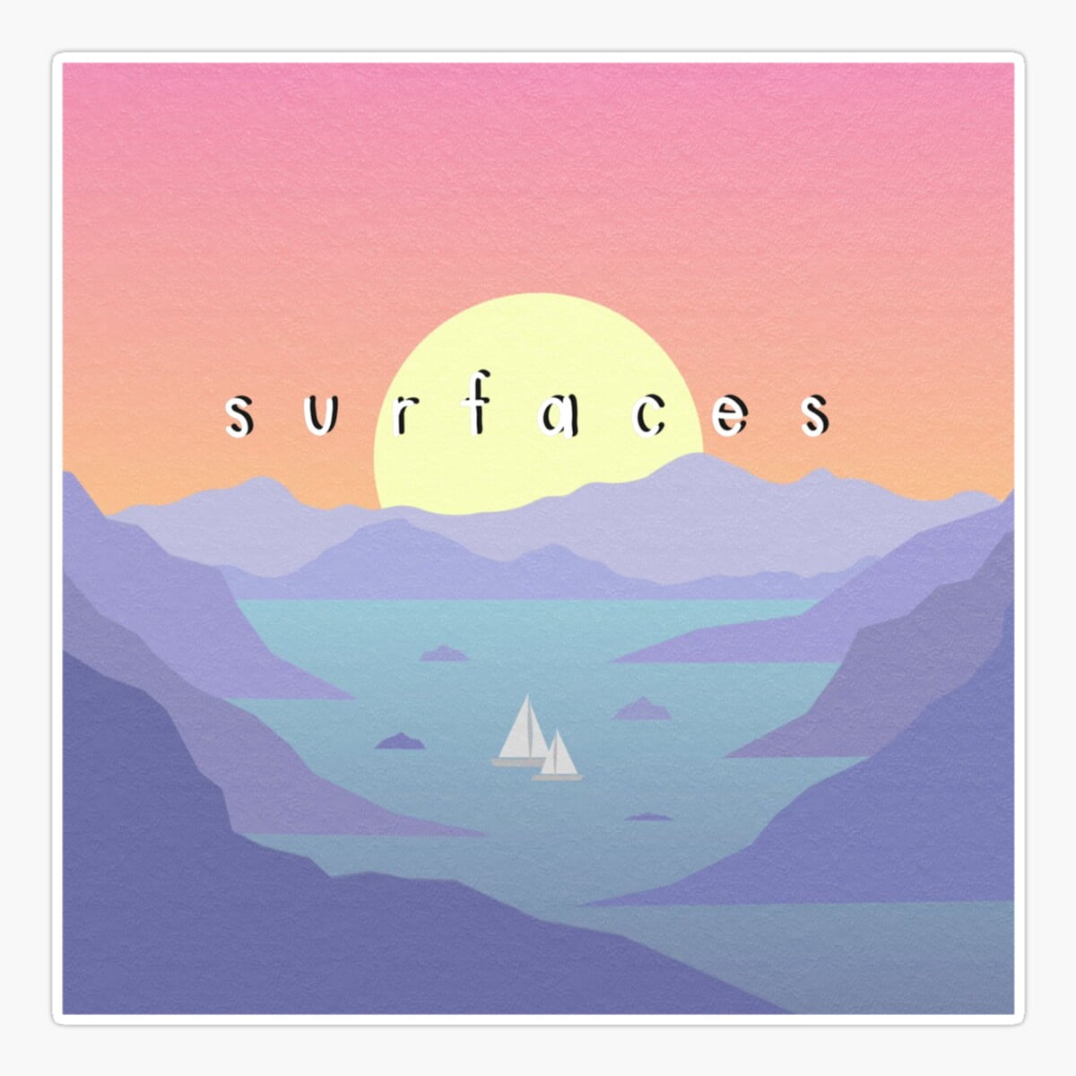 Stickly Surfaces Horizons Album Sticker, Phone Decal Water Bottle ...