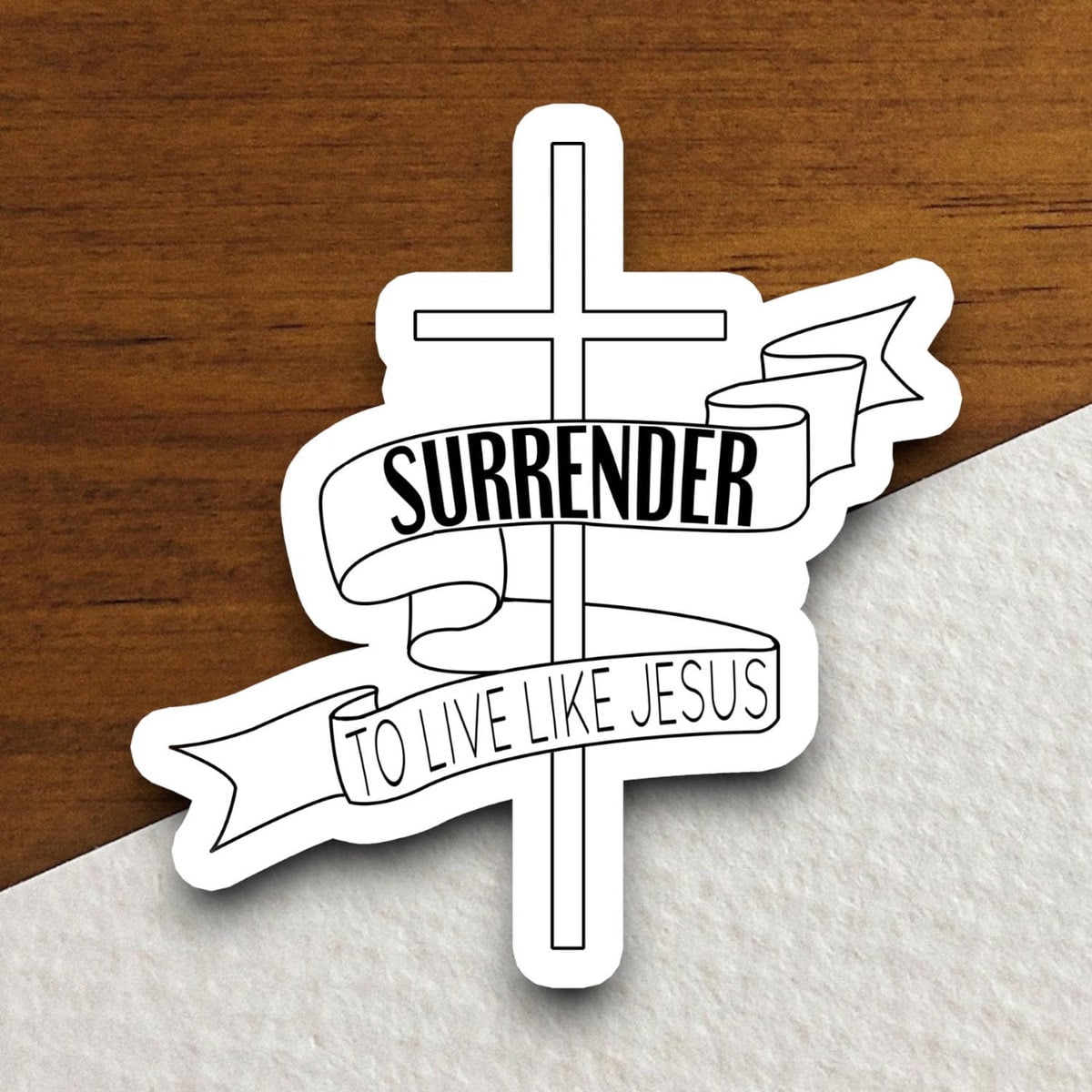 Stickly Surrender To Live Like Sticker, Religious Sticker, Faith ...