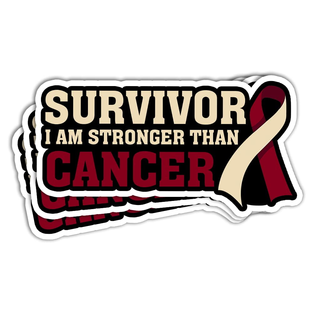 Stickly Survivor I'm Stronger Than Head and Neck Cancer Stickers Head ...