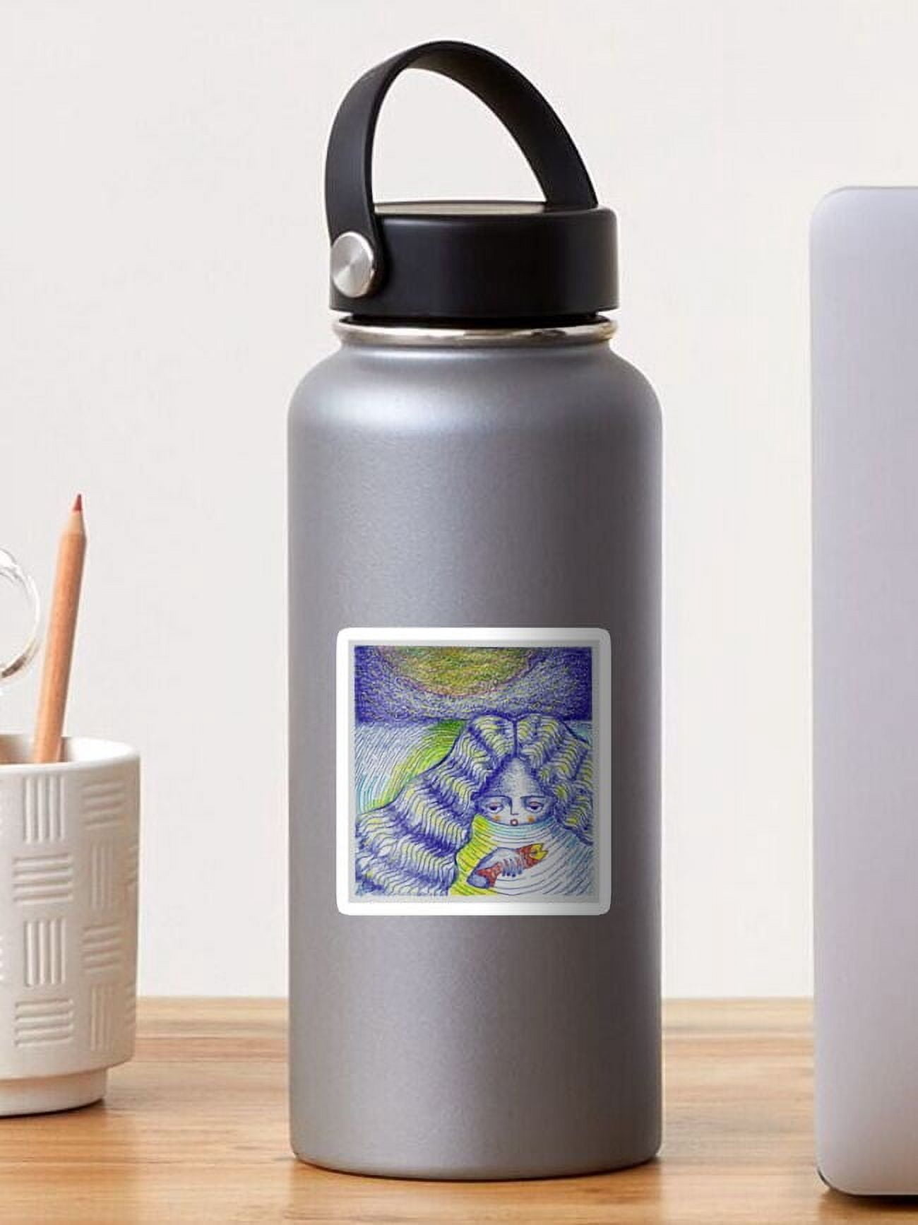 Stickly Swimming Lady Sticker, Phone Decal Water Bottle Stickers Car ...