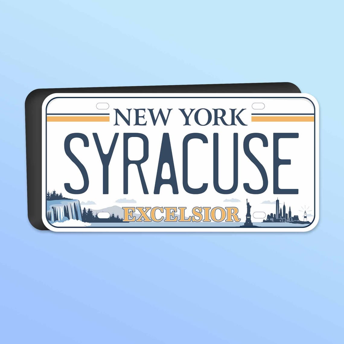 Stickly Syracuse New York Magnet For Car - Upstate Ny State License ...