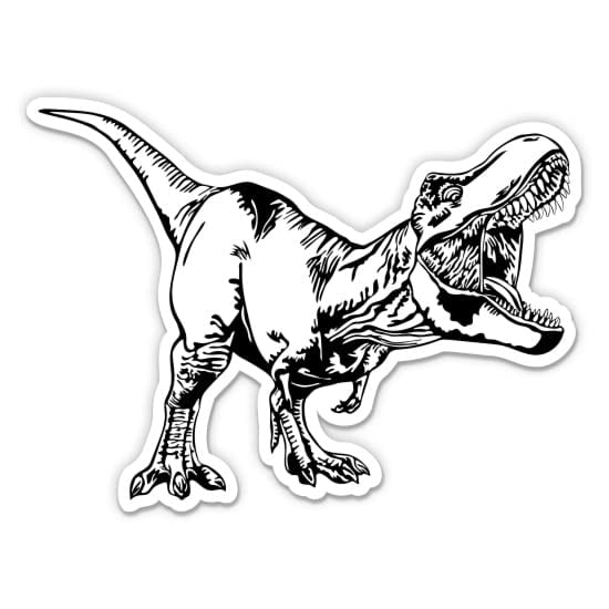 Stickly T-Rex Dinosaur Sticker Laptop Sticker Vinyl for Car, Phone ...
