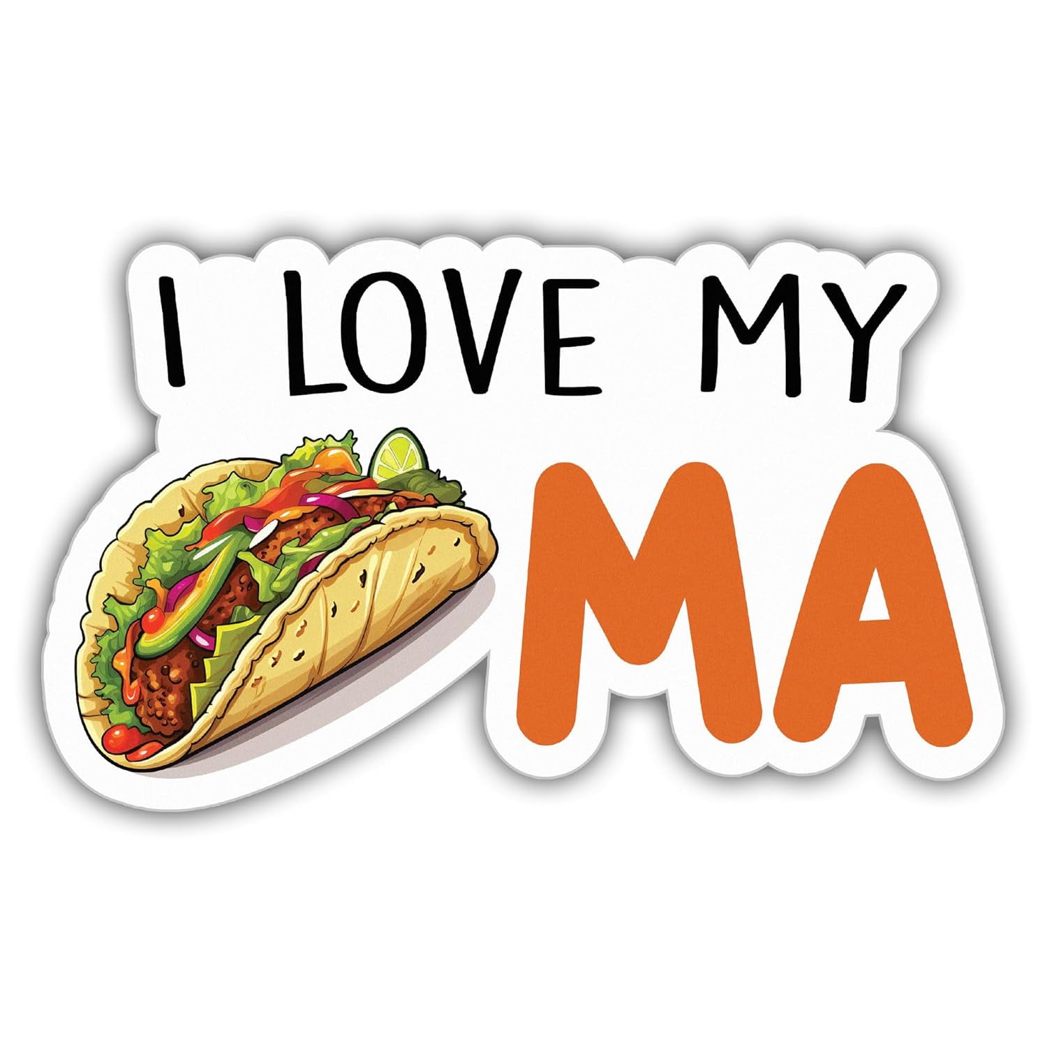 Stickly Taco Stickers Funny Taco Food Lover Stickers I Love My Tacoma ...