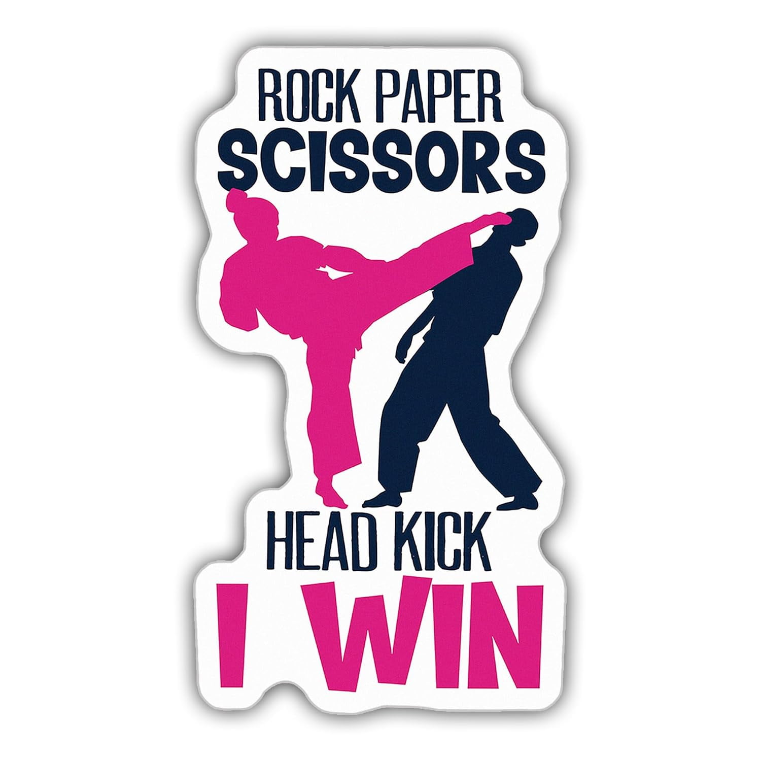 Stickly Taekwondo Girl Sticker Taekwondo Lover Decal Cute Rock Paper ...