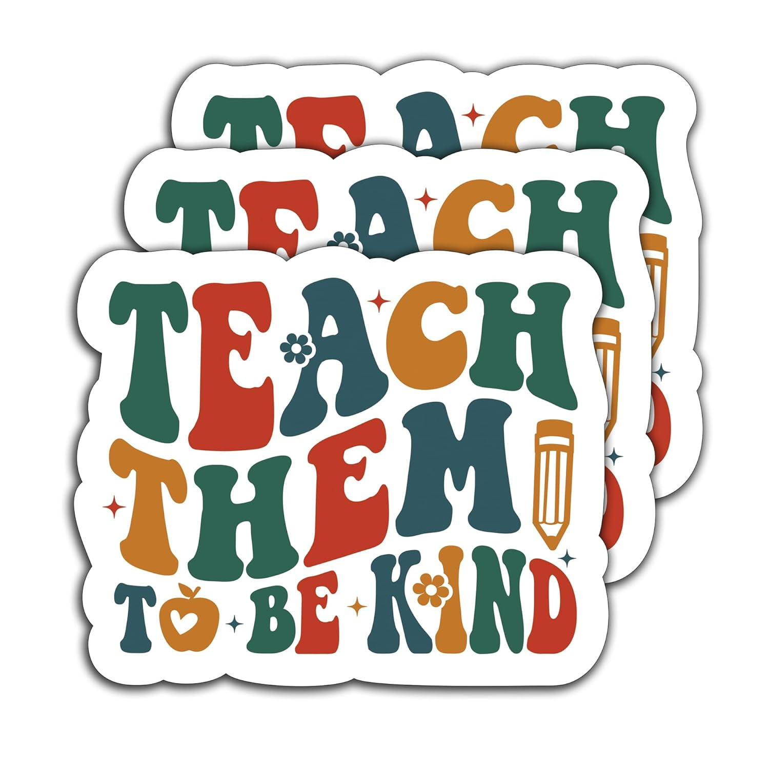 Stickly Teach Them to Be Kind Sticker Teaching Kindness Inspirational ...