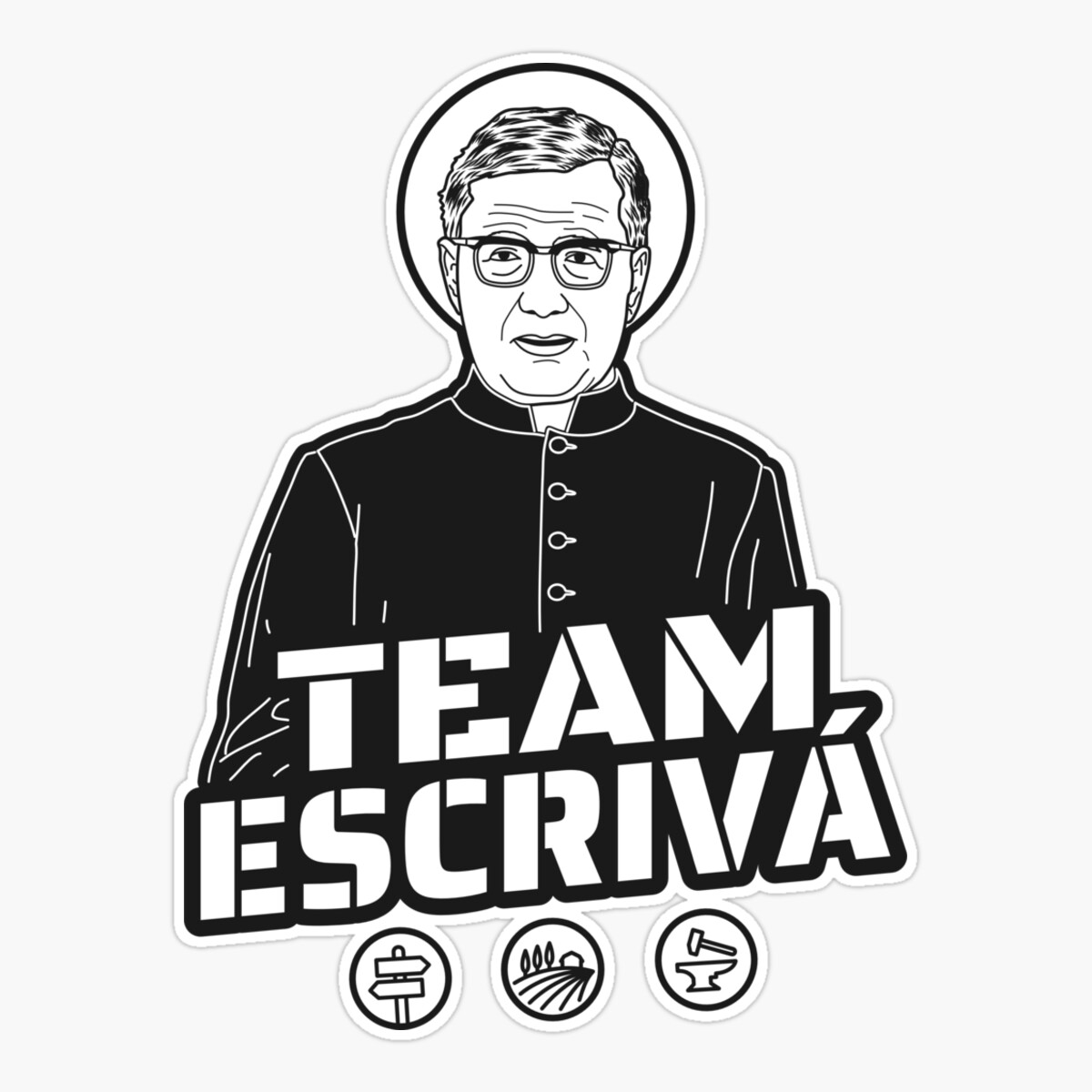Stickly Team Escriva Sticker, Phone Decal Water Bottle Stickers Car ...