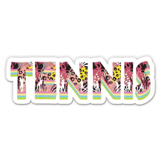 Stickly Tennis Sticker Laptop Sticker Vinyl for Car, Phone, Water ...