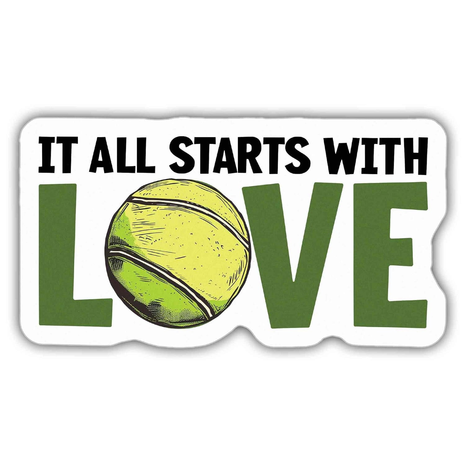 Stickly Tennis Stickers Sport Decals It All with Love Vinyl Stickers ...