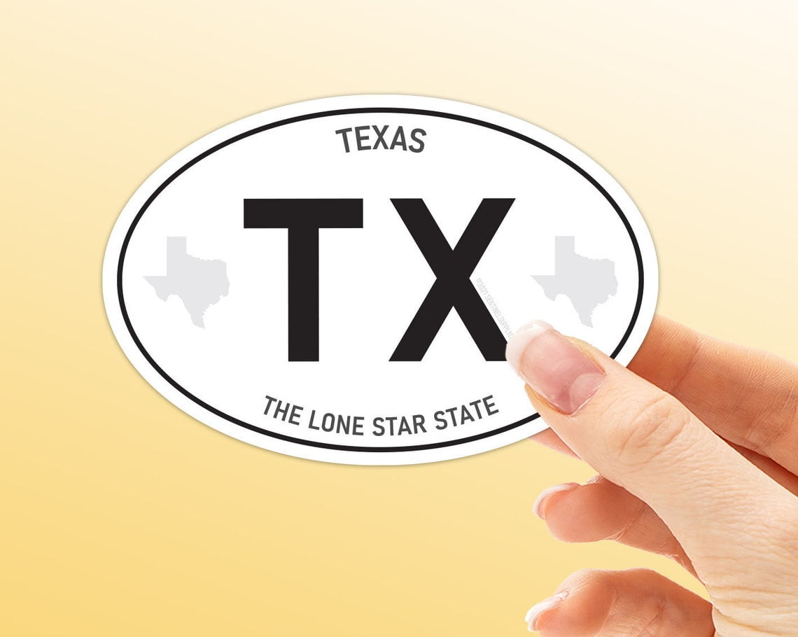 Stickly Texas Ers Bumper Ers | Texas White Oval Euro Ers For Car, Rv ...