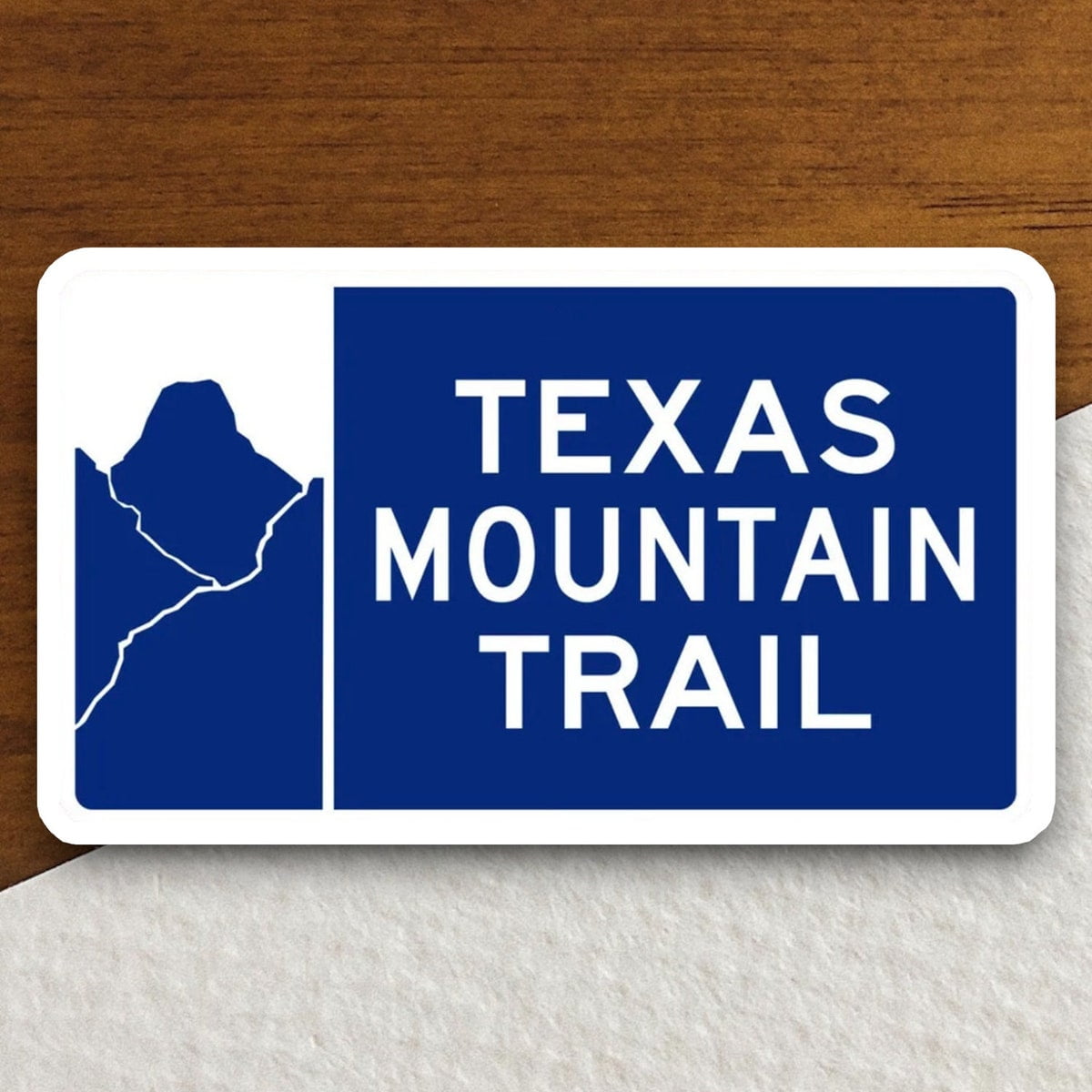 Stickly Texas Mountain Trail Road Sign Stickers, Traffic Sticker, Road ...