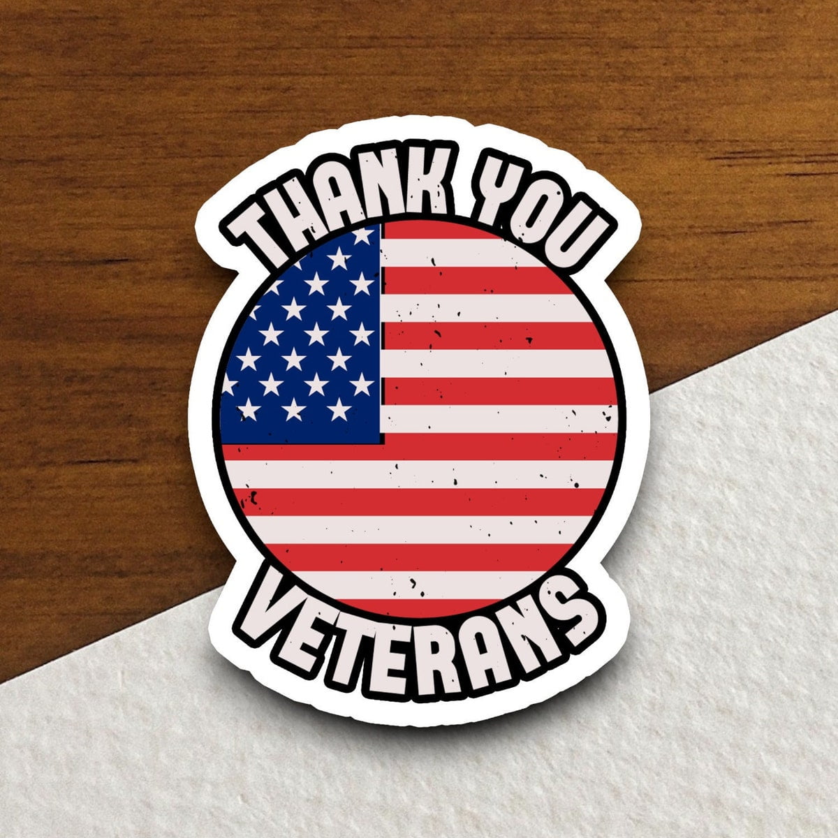 Stickly Thank You Veterans Sticker, Patriotic Laptop Decal, Decor, Gift ...