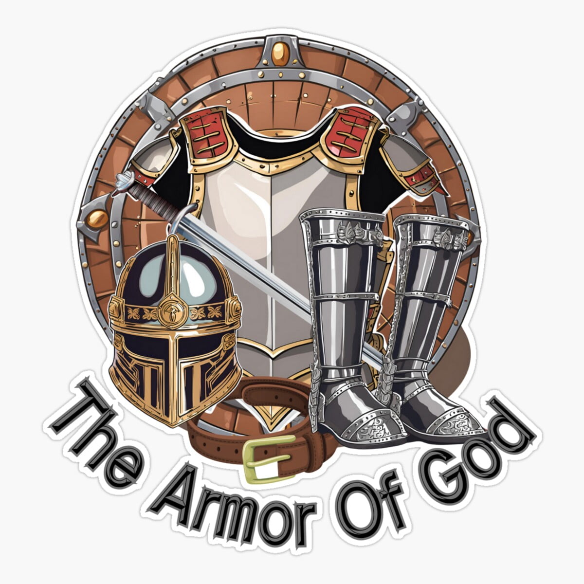 Stickly The Armor Of God Sticker, Phone Decal Water Bottle Stickers Car ...