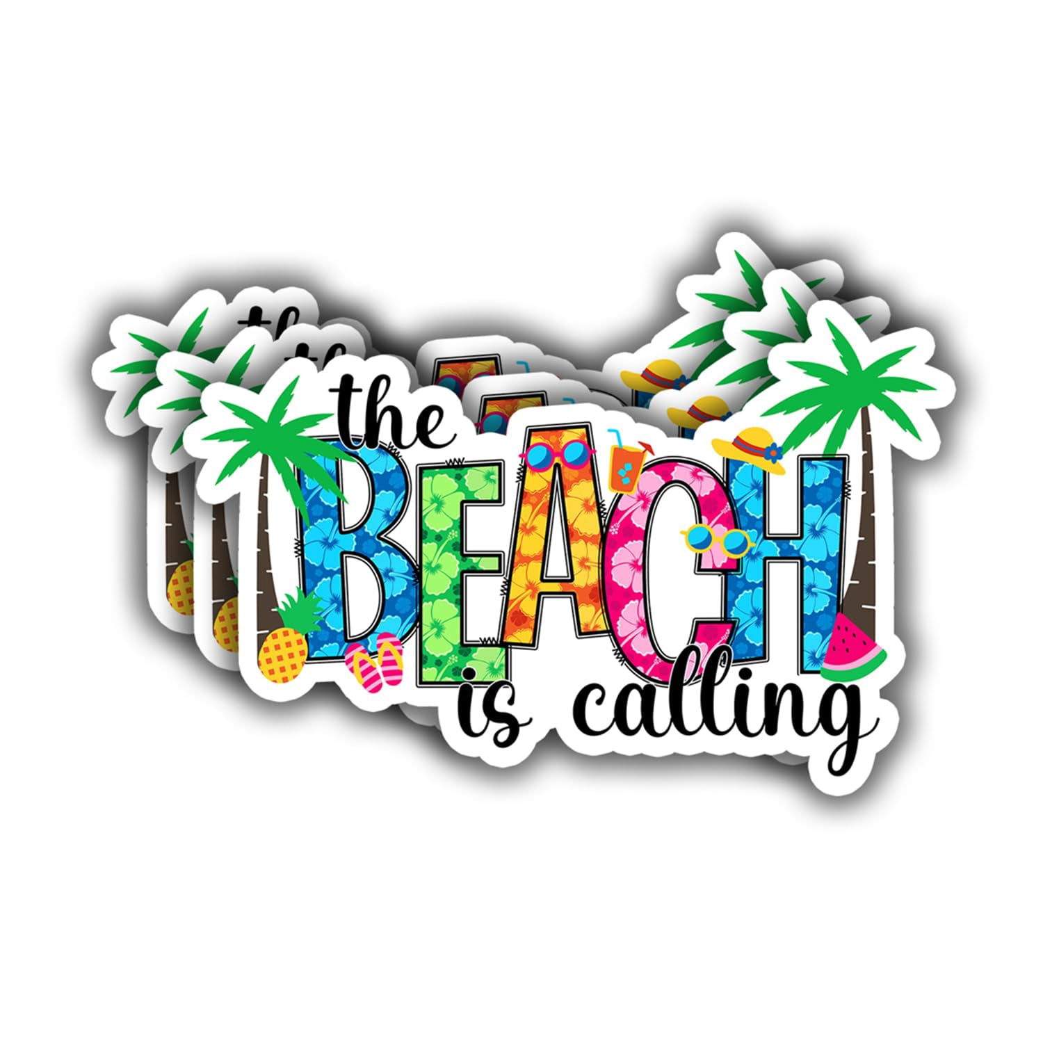 Stickly The Beach is Calling Sticker Funny Ocean Life Tumbler Decal ...