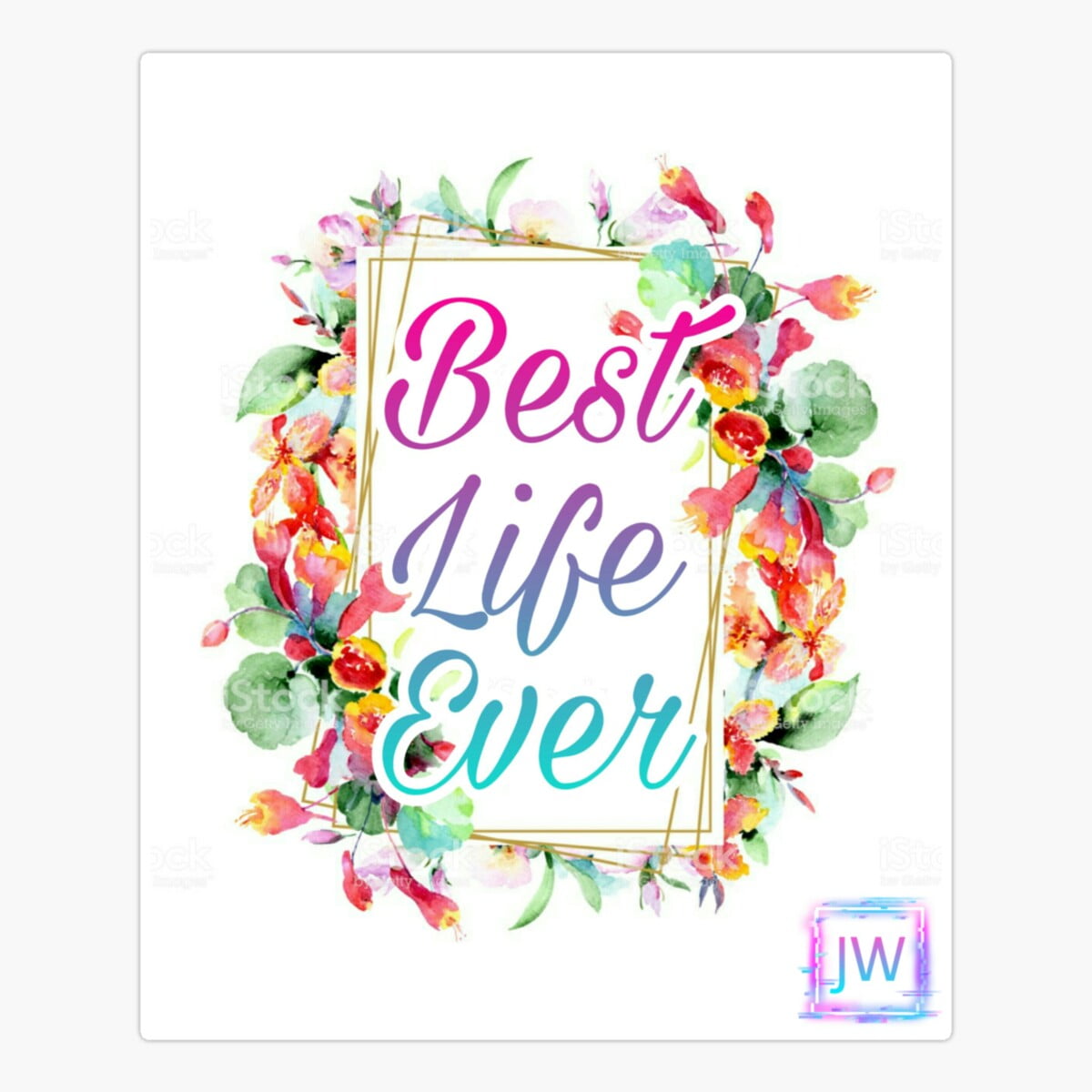 Stickly The Best Life Ever Sticker, Phone Decal Water Bottle Stickers ...