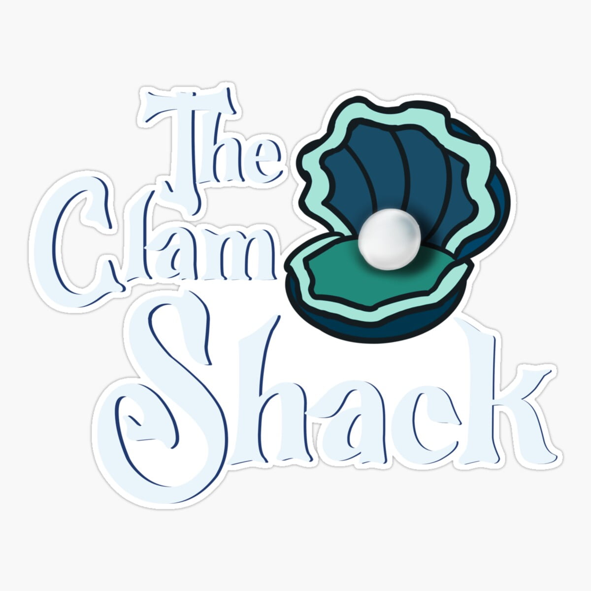 Stickly The Clam Shack Sticker, Phone Decal Water Bottle Stickers Car ...