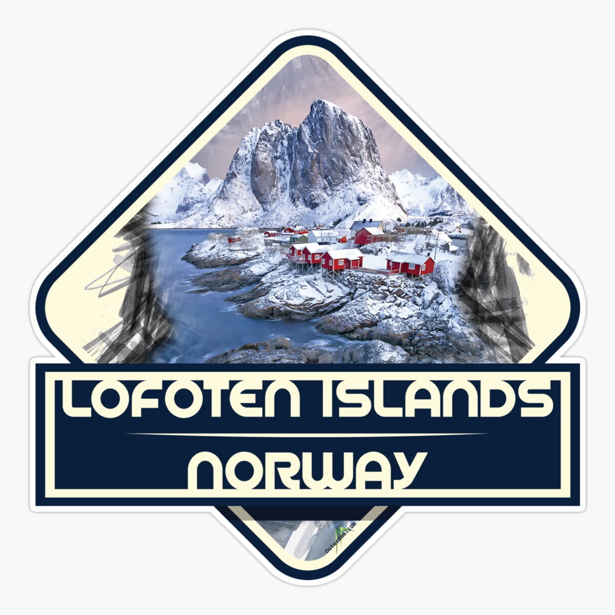 Stickly The Lofoten Islands Norway Sticker 02 Sticker, Phone Decal ...