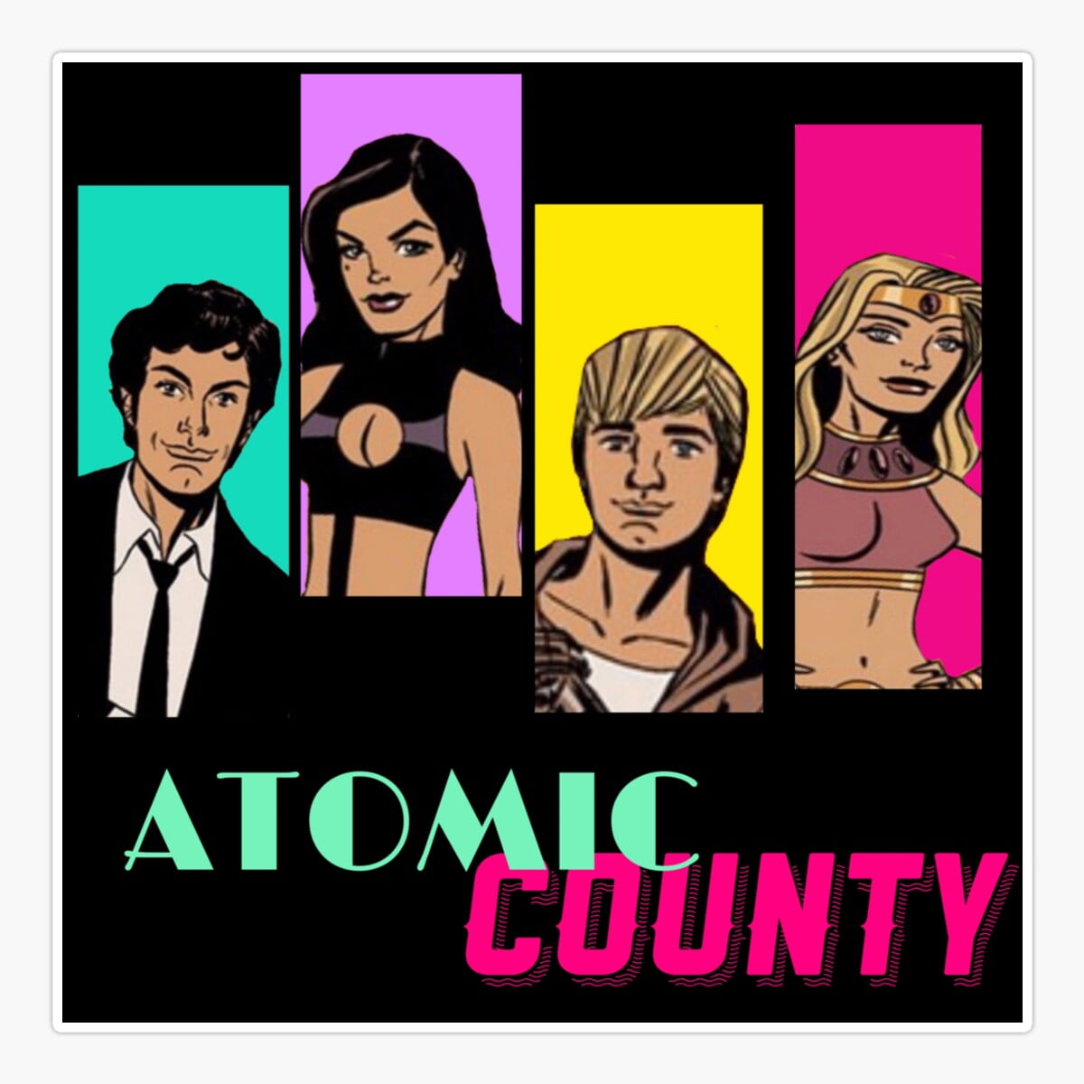 Stickly The O.C Atomic County Sticker, Phone Decal Water Bottle Stickers Car Decals, Funny ...