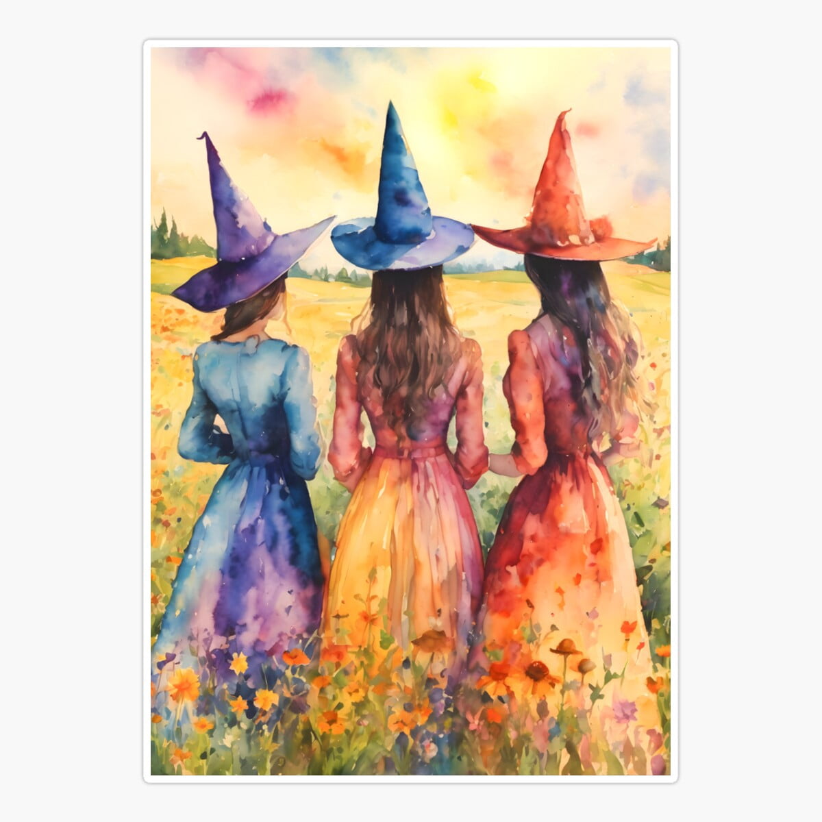 Stickly The Summer Witches - By Lyra The Lavender Witch Sticker, Phone ...