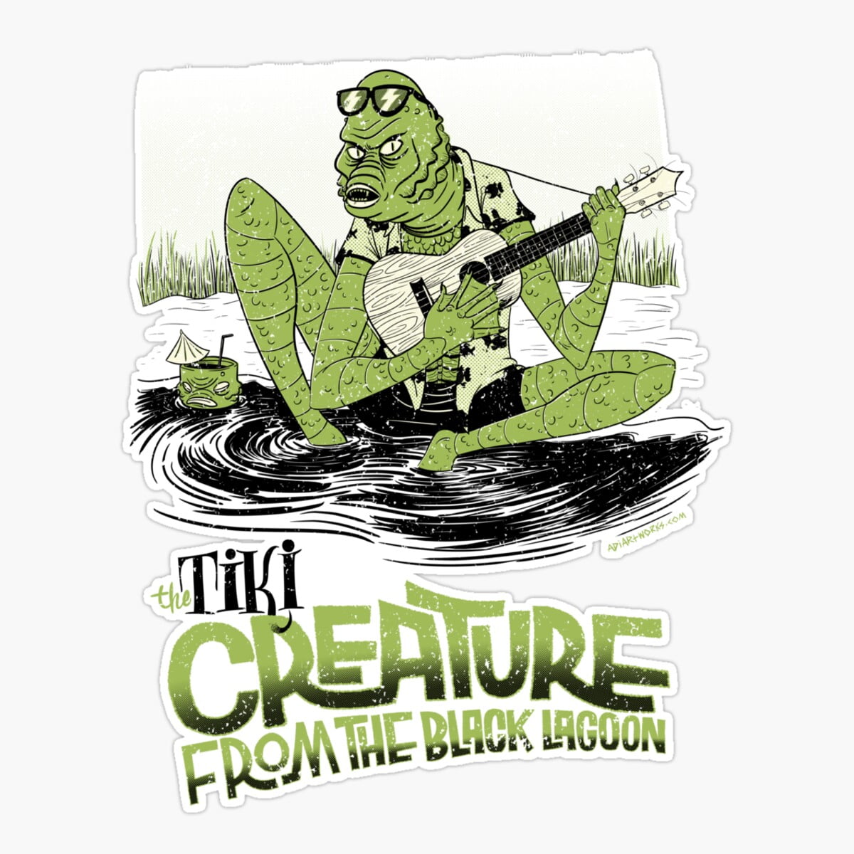 Stickly The Tiki Creature From The Black Lagoon Sticker, Phone Decal ...