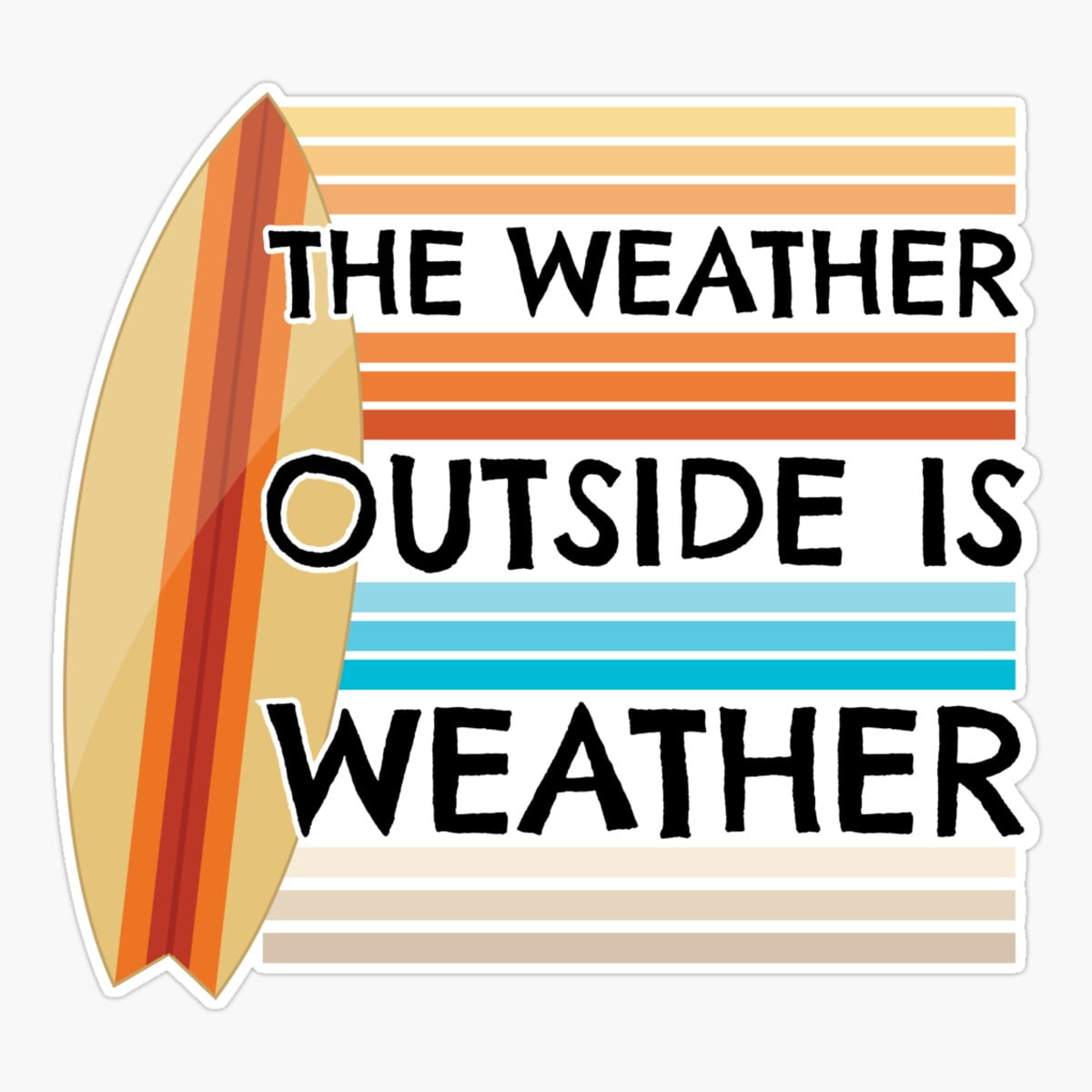 Stickly The Weather Outside Is Weather Sticker, Phone Decal Water ...
