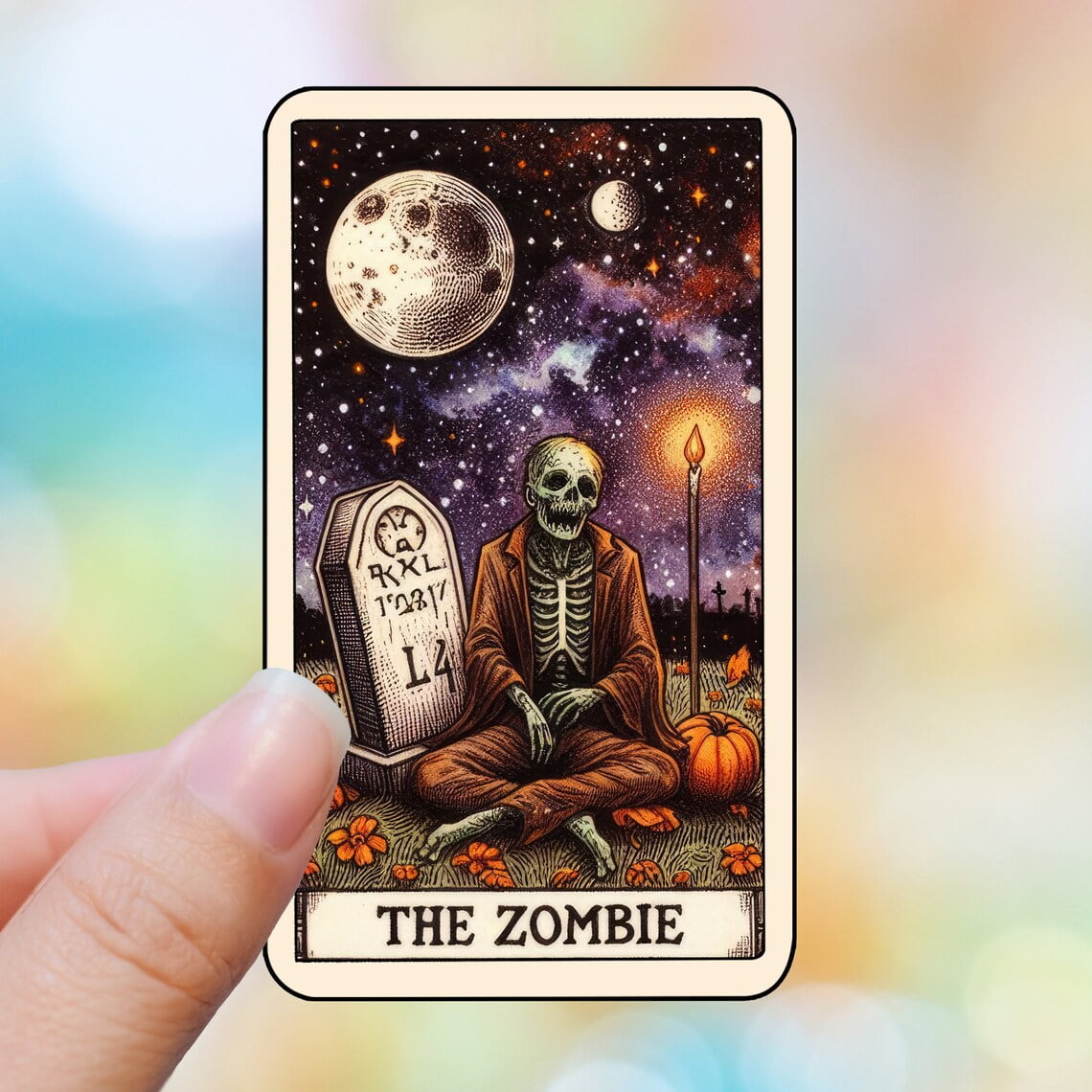 Stickly The Zombie Tarot Card, Fantasy er, Spooky Season Gift, Witchy ...