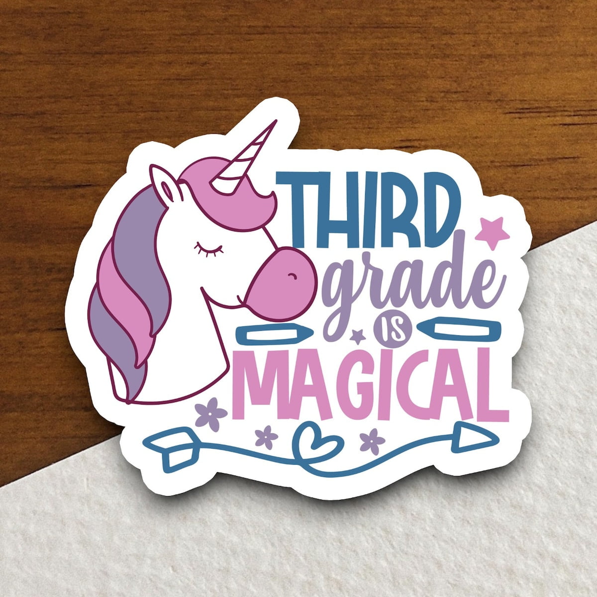 Stickly Third Grade Is Magical Sticker, Teacher Sticker, Education ...