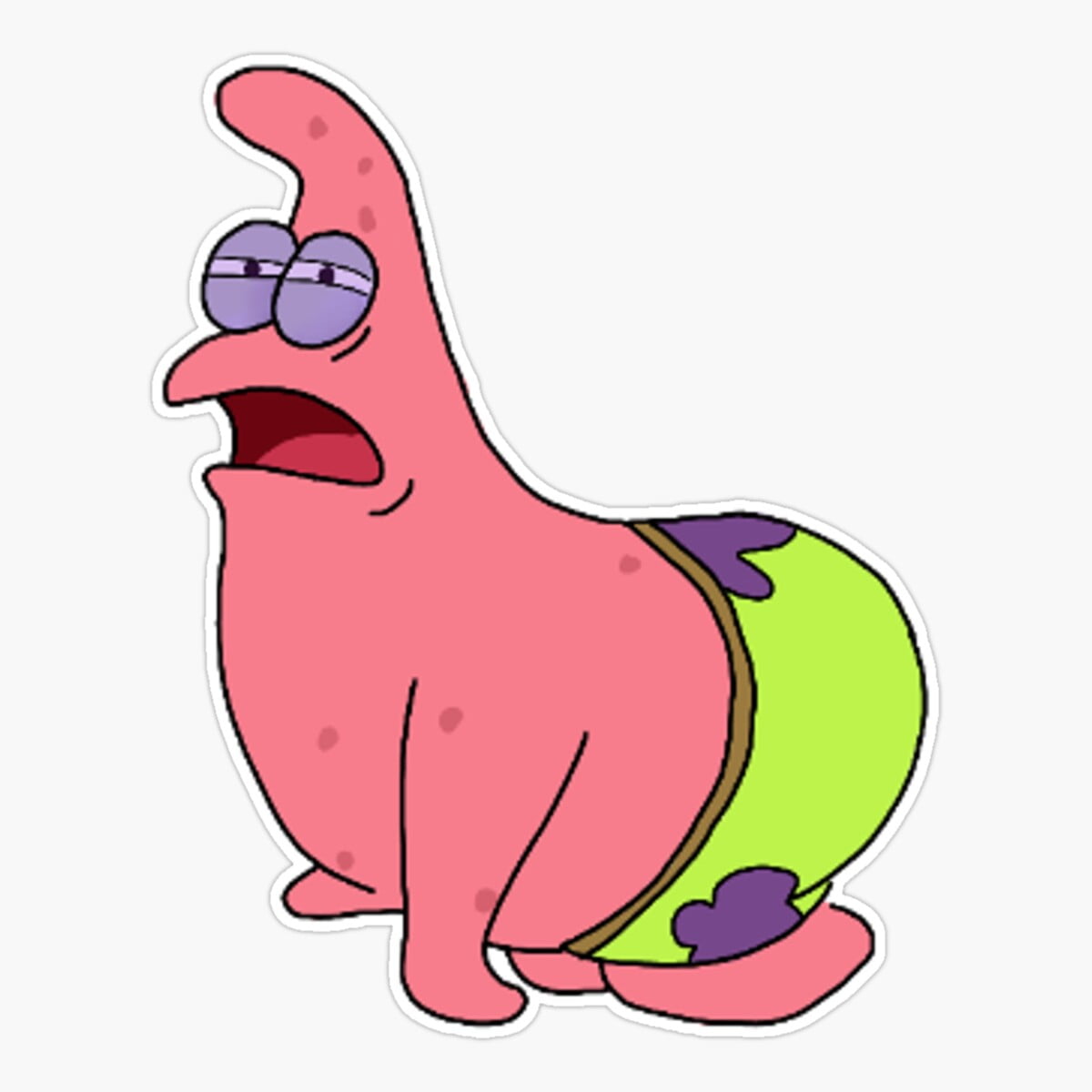 Stickly Thirsty Patrick Star Sticker, Phone Decal Water Bottle Stickers Car Decals, Funny ...