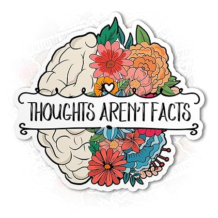 Stickly Thoughts Arent Facts Sticker Stickers Self Love Anxiety ...