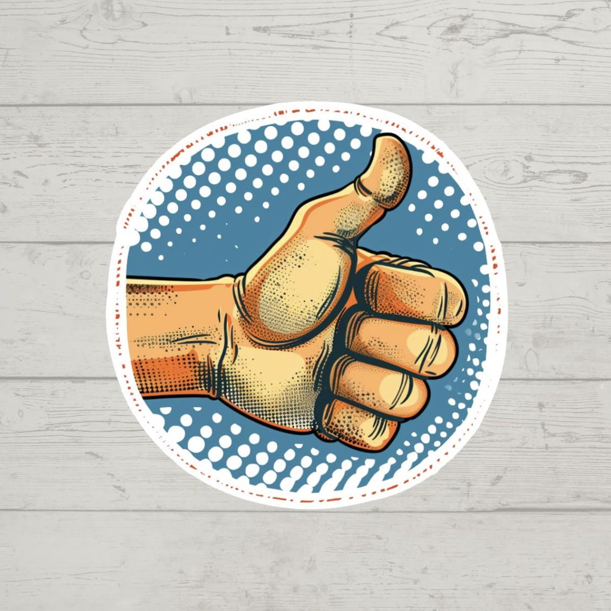 Stickly Thumbs Up Sticker Waterproof Glossy Vinyl Sticker Cute Gift ...