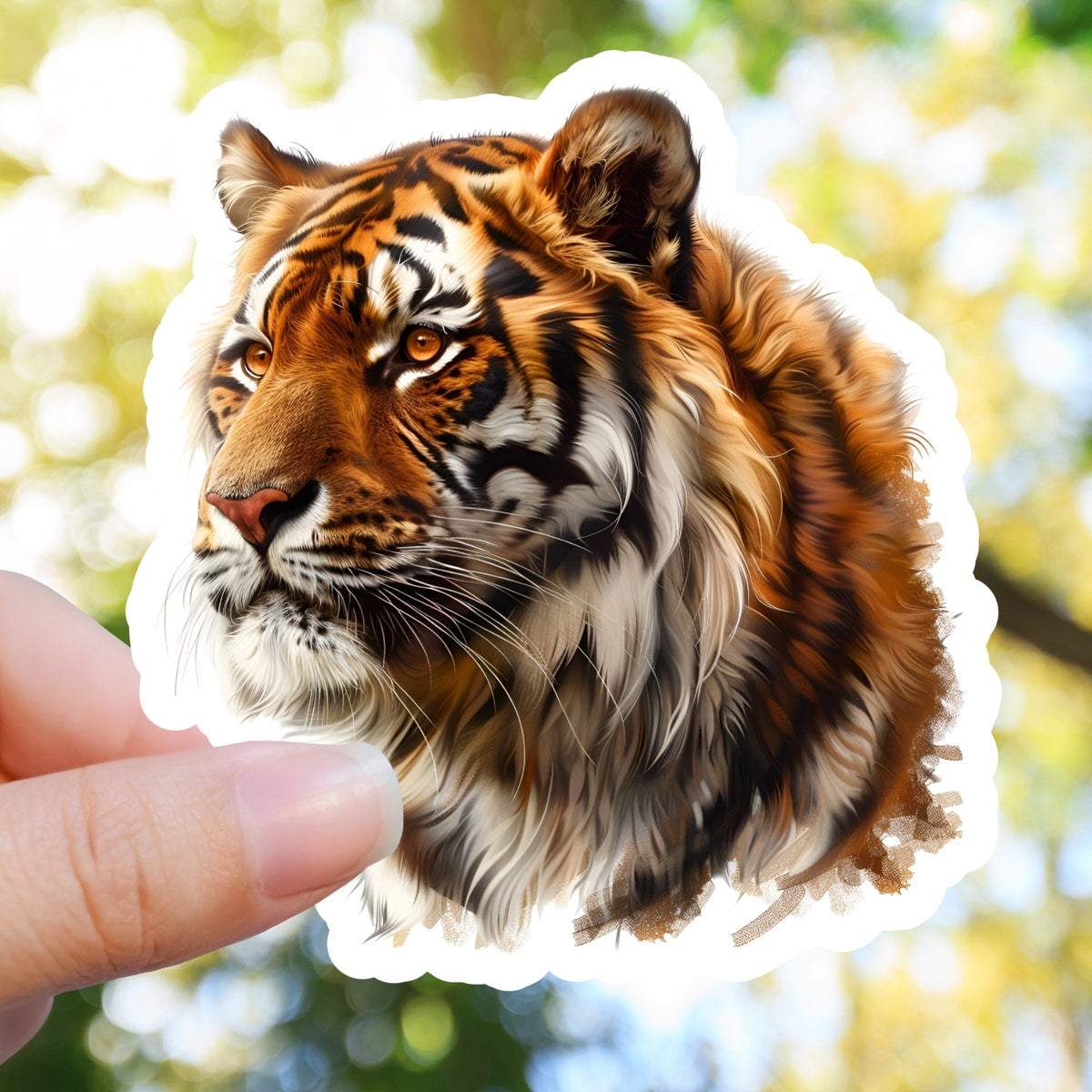 Stickly Tiger Sticker Africa Tiger Flower Sticker Wild Animal Flower ...