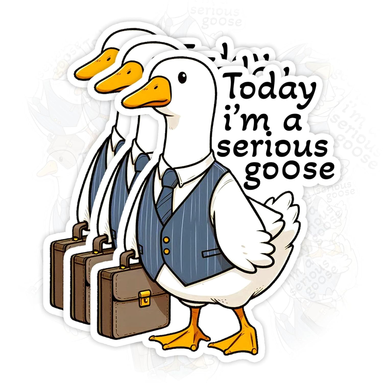 Stickly Today I'm a Serious Goose Sticker Business Goose Decal Funny ...