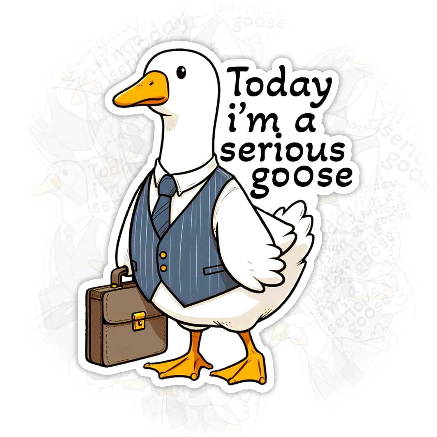 Stickly Today I'm a Serious Goose Sticker Business Goose Decal Funny ...