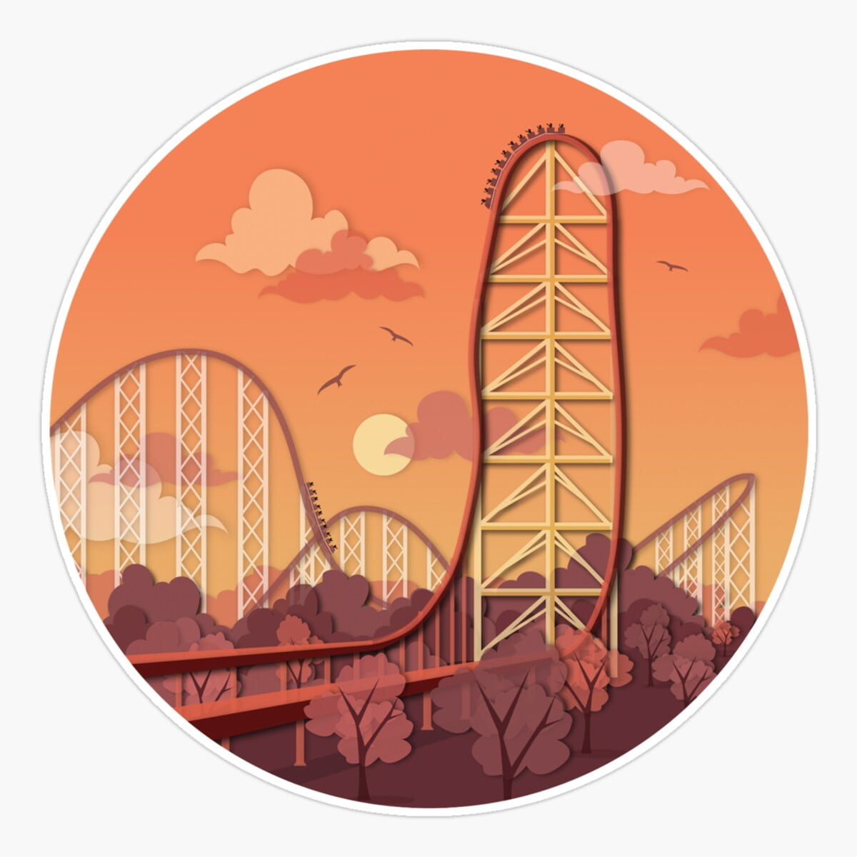 Stickly Top Thrill Dragster Roller Coaster Sticker, Phone Decal Water ...