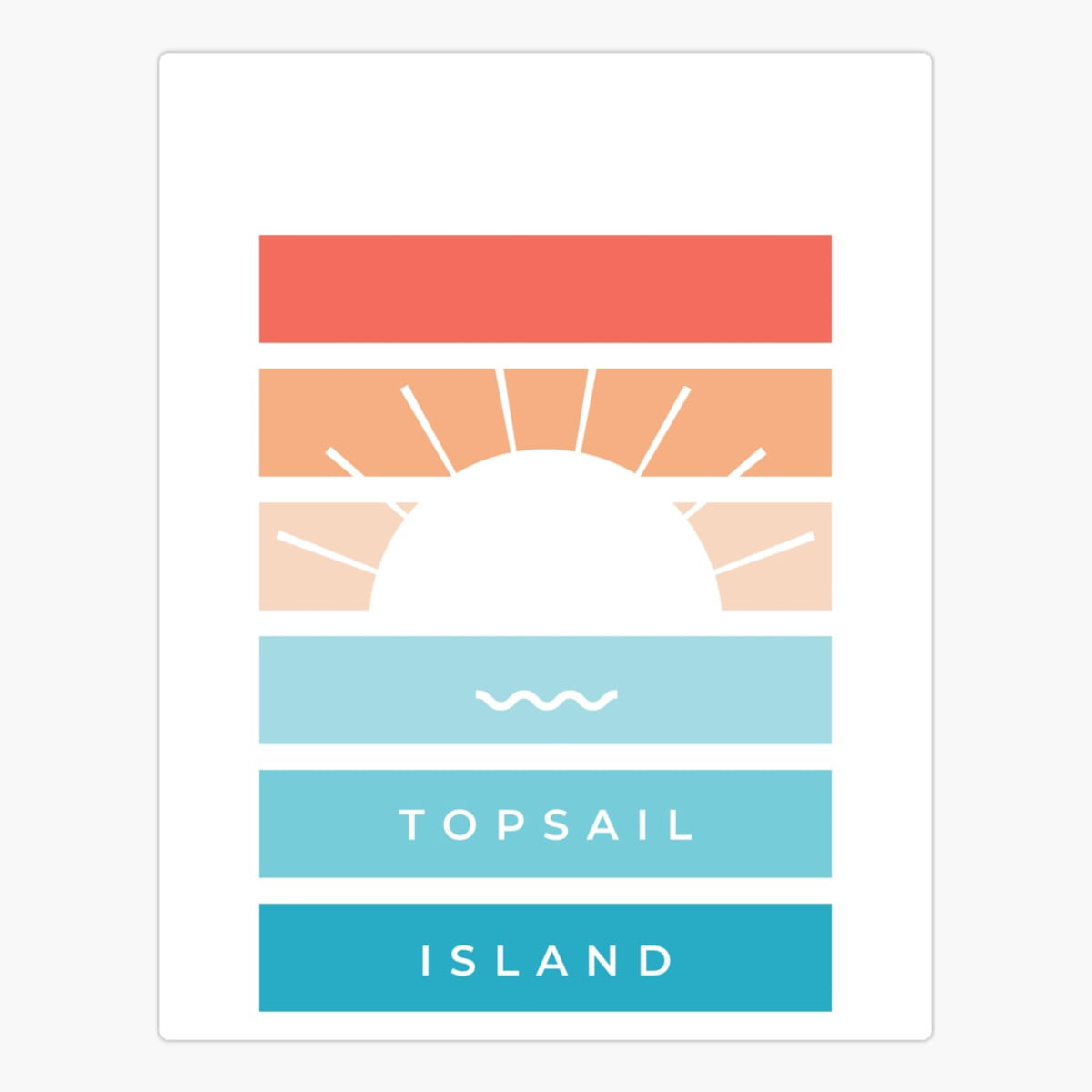 Stickly Topsail Island Sticker, Phone Decal Water Bottle Stickers Car ...