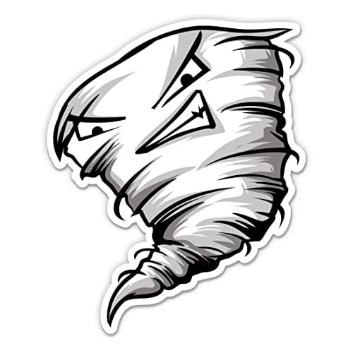 Stickly Tornado Sticker Laptop Sticker Vinyl for Car, Phone, Water ...