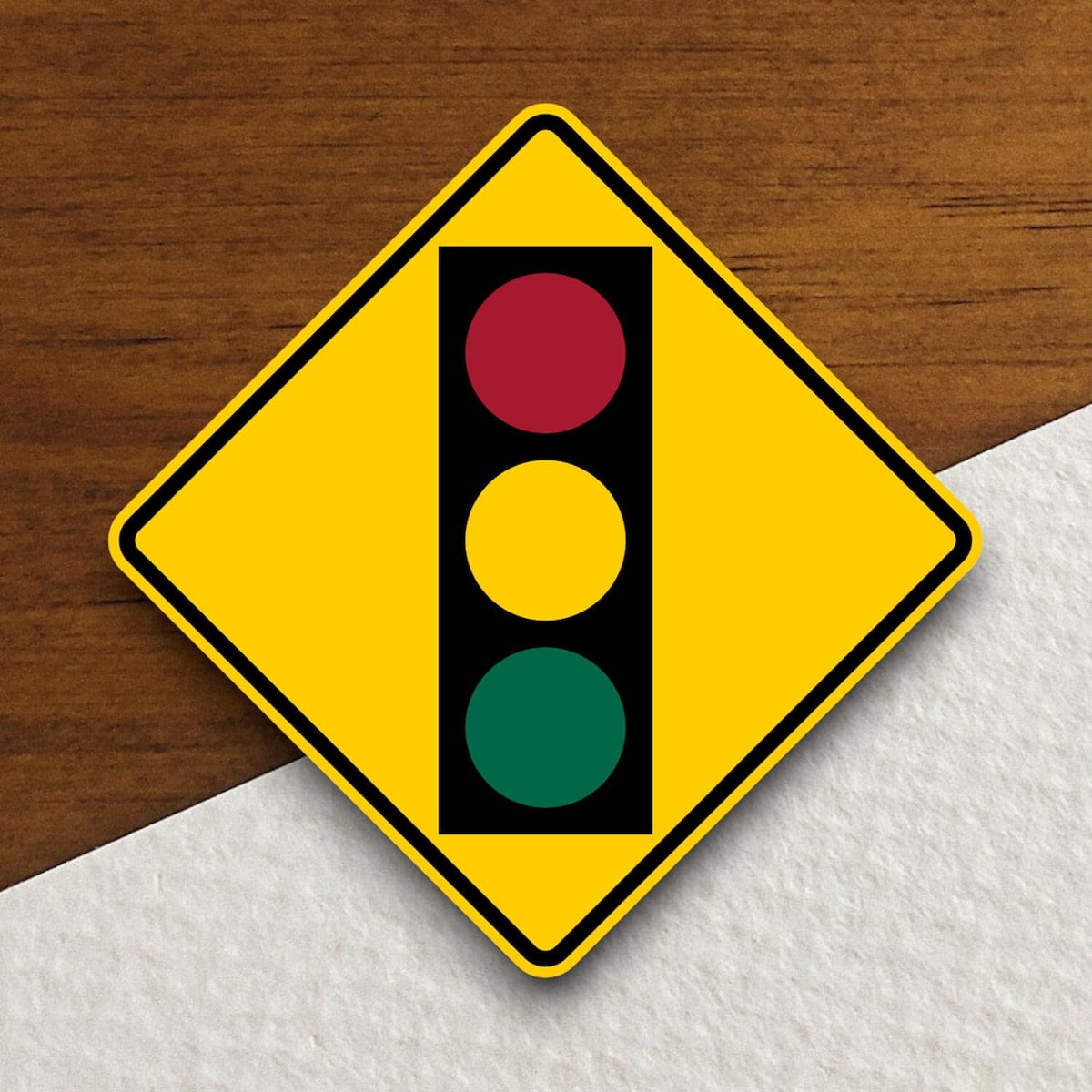 Stickly Traffic Lights Ahead Road Sign Stickers, Traffic Sticker, Road ...
