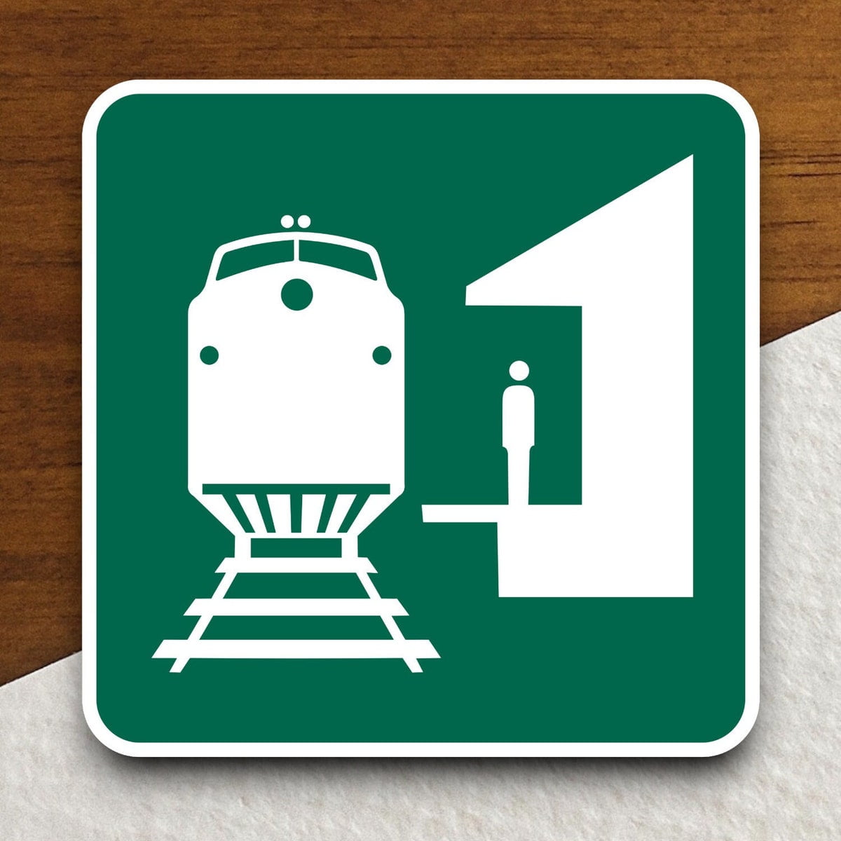 Stickly Train Station Road Sign Stickers, Traffic Sticker, Road Sign ...